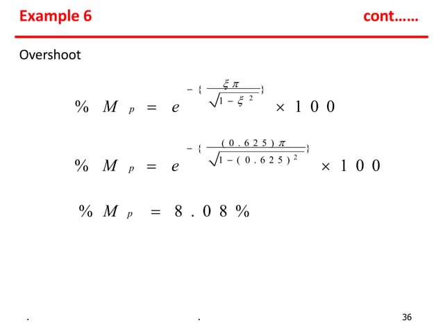 time domain analysis, Rise Time, Delay time, Damping Ratio, Overshoot, Settling Time ...