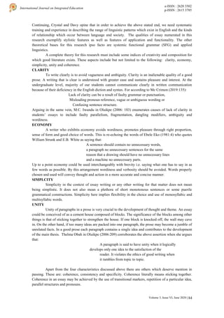 Qualities of a good essay: an assessment of the writings of Nigerian ...