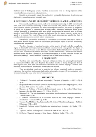 Occasional words Speech Unit | PDF