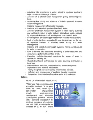 Issues, Challenges and Opportunities for Making India zero Water Waste ...