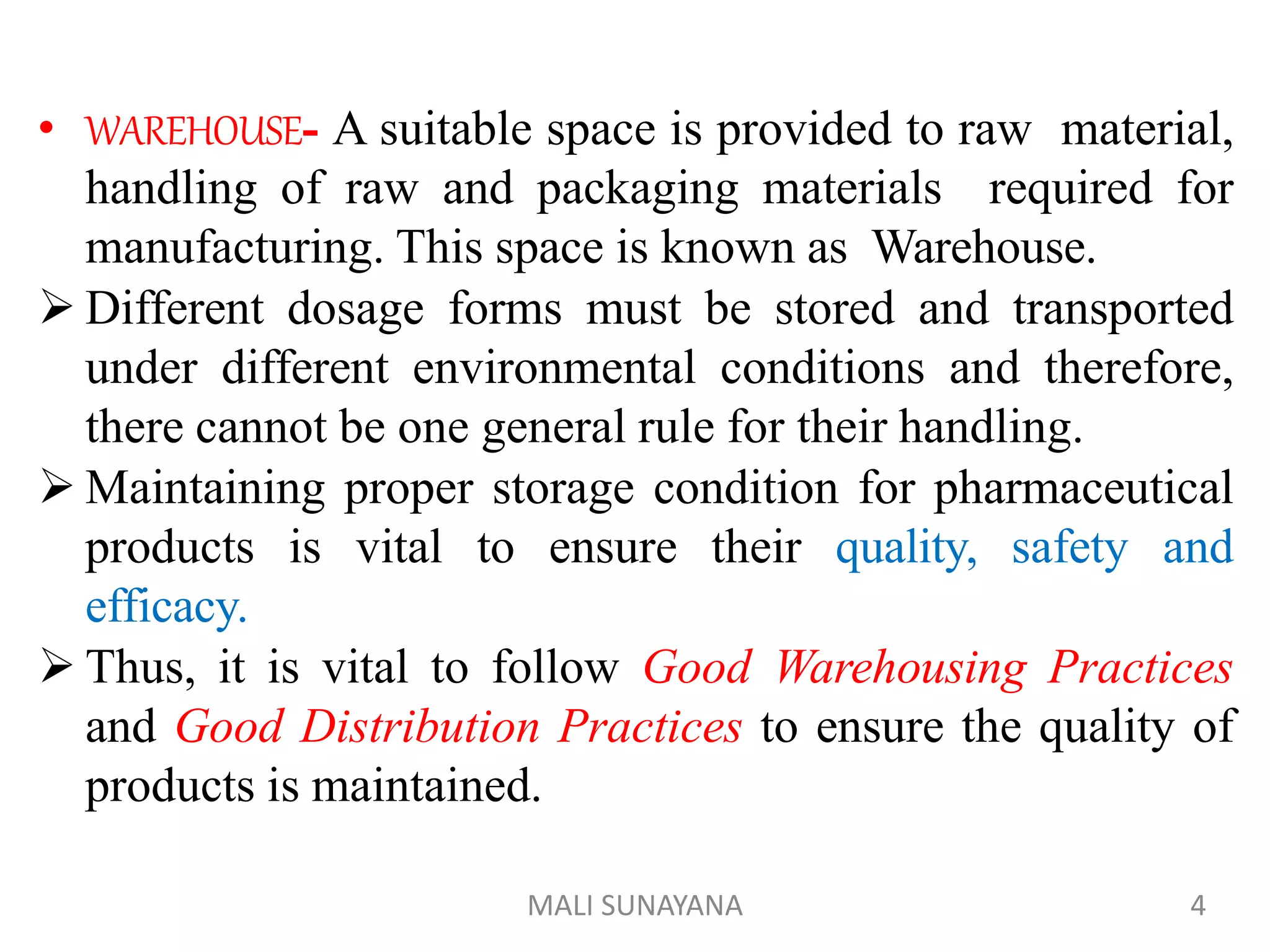 Warehousing and material management | PPTX