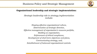 BPSM15.1 Strategy Implementation - Factors Affecting Strategy Implementation | PPT