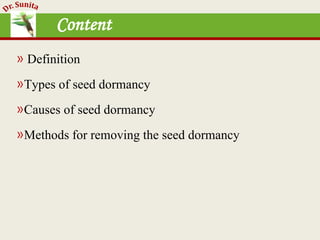 Seed dormancy | PPTX