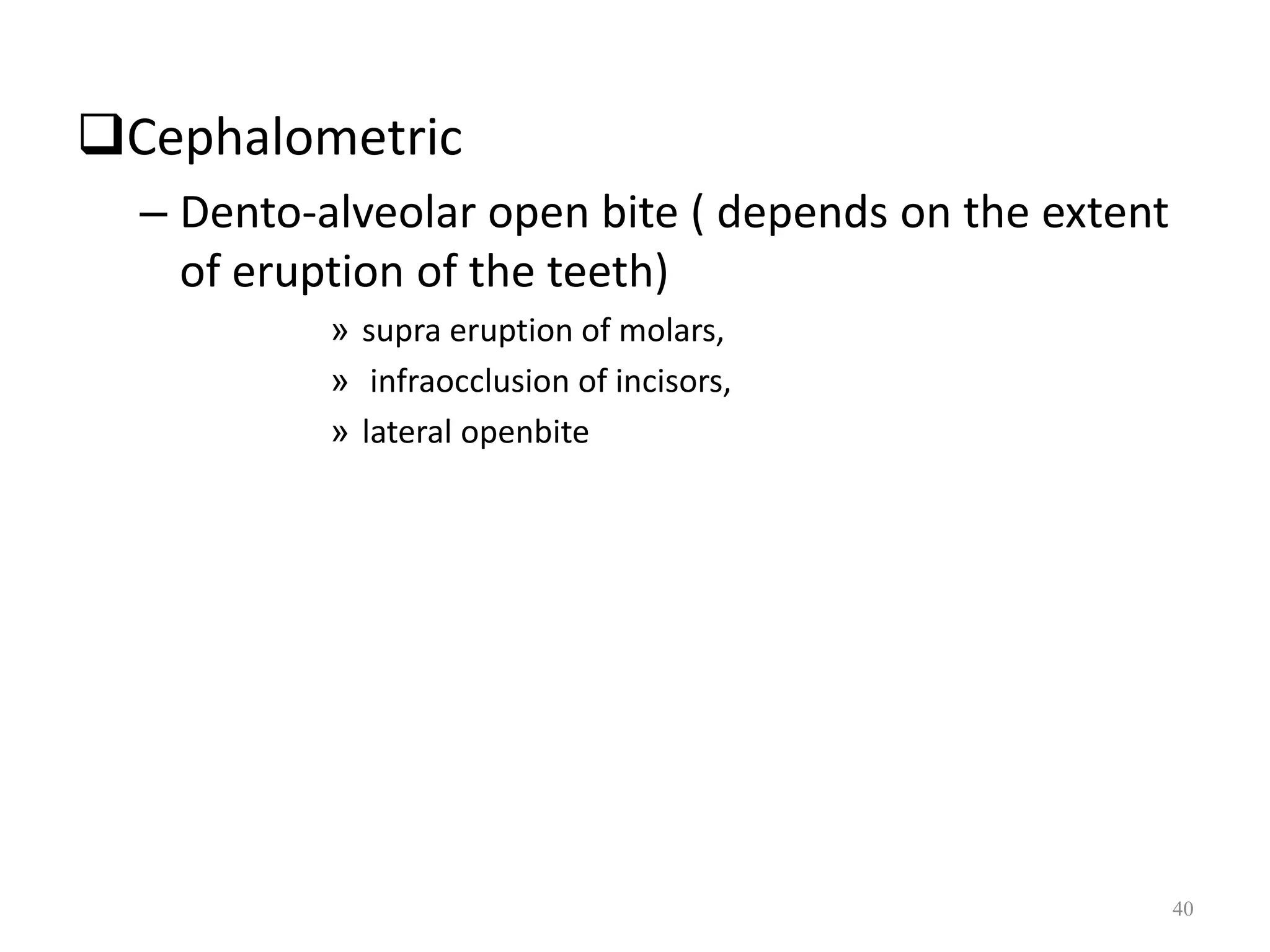 MANAGEMENT OF OPEN BITE | PPT