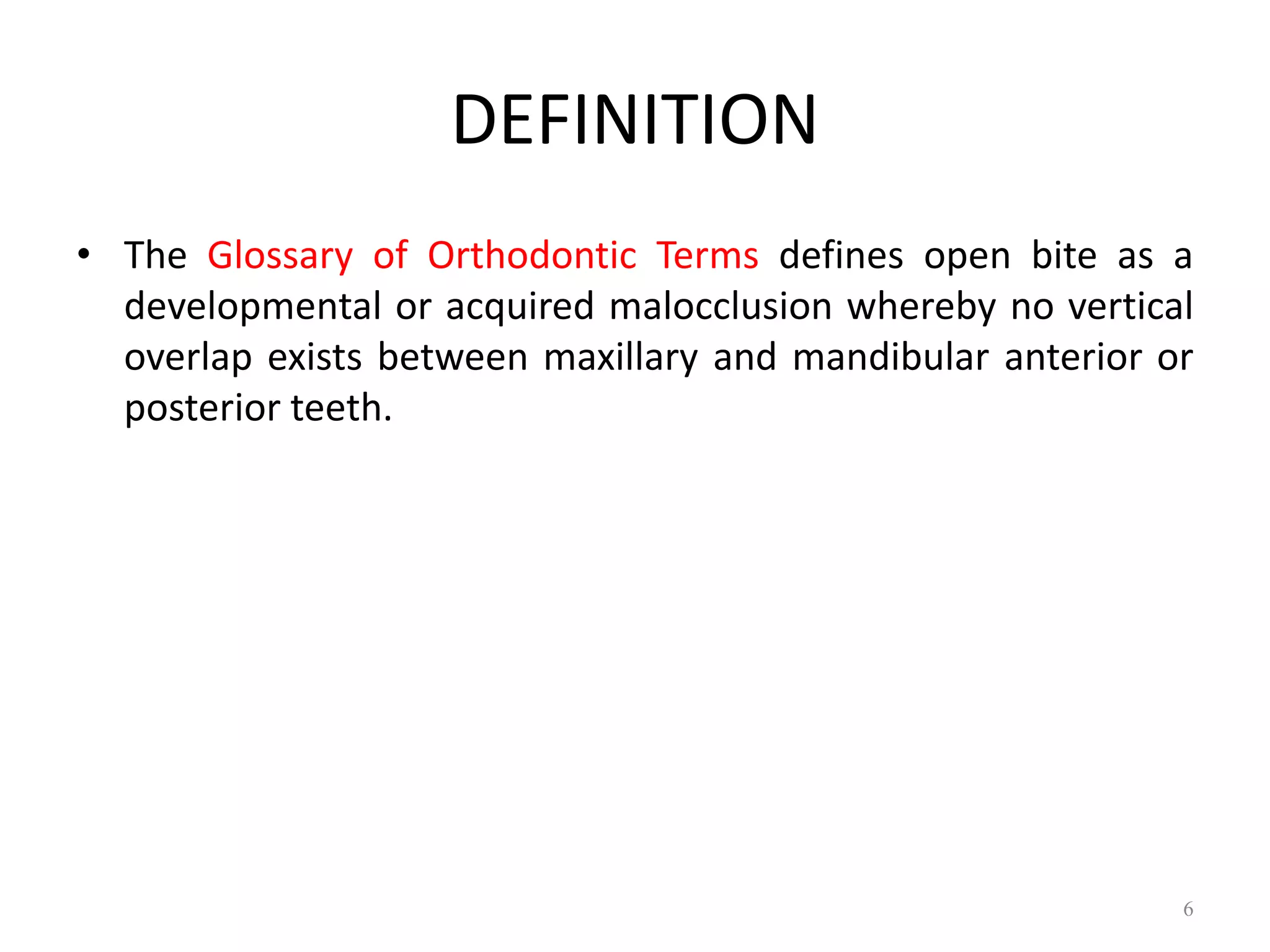 MANAGEMENT OF OPEN BITE | PPT