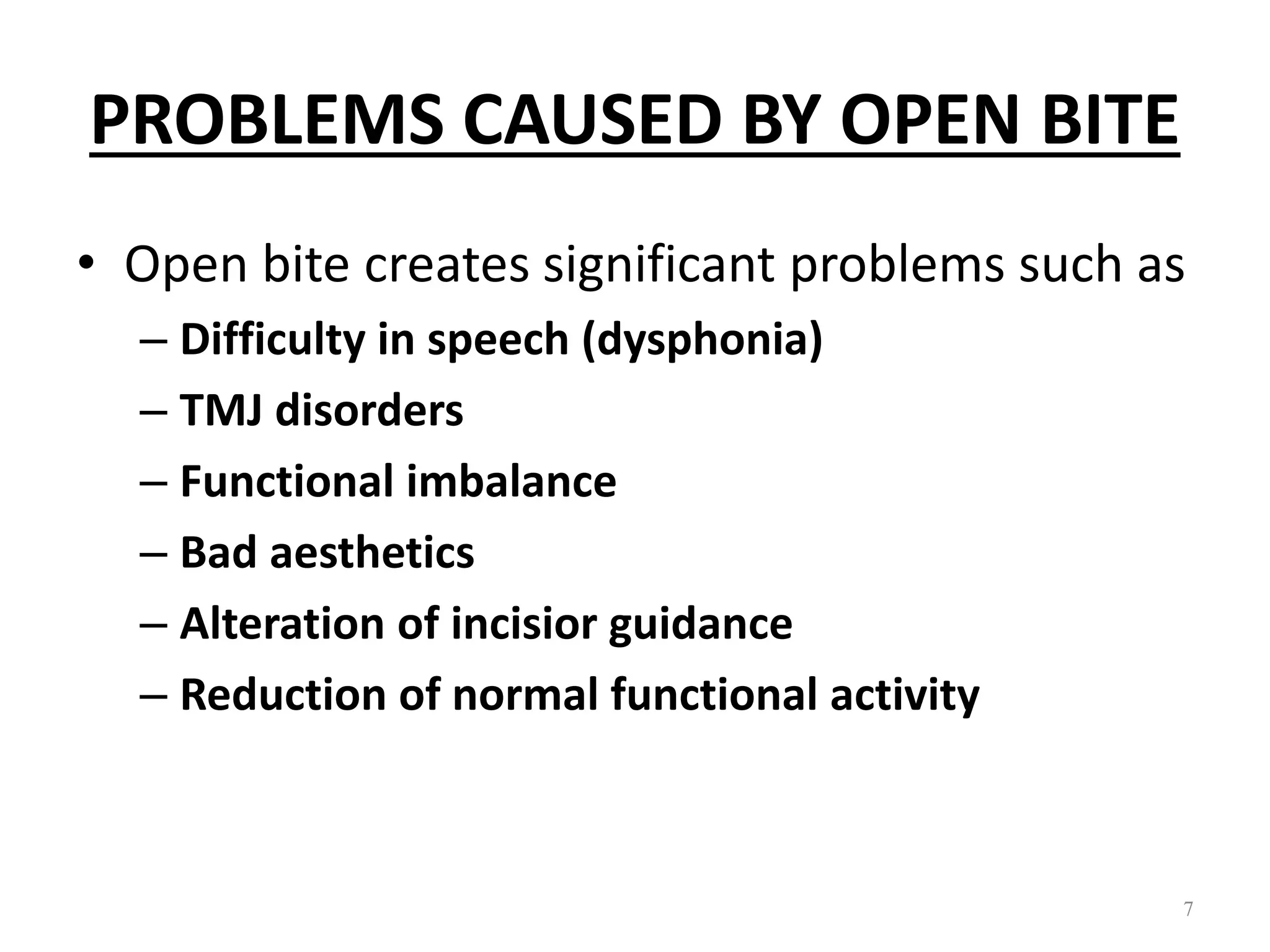 MANAGEMENT OF OPEN BITE | PPT