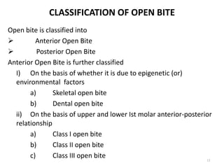 MANAGEMENT OF OPEN BITE | PPT