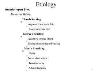 MANAGEMENT OF OPEN BITE | PPT