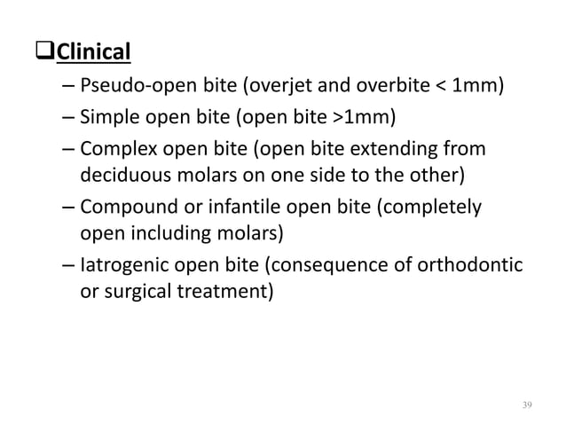 MANAGEMENT OF OPEN BITE | PPT