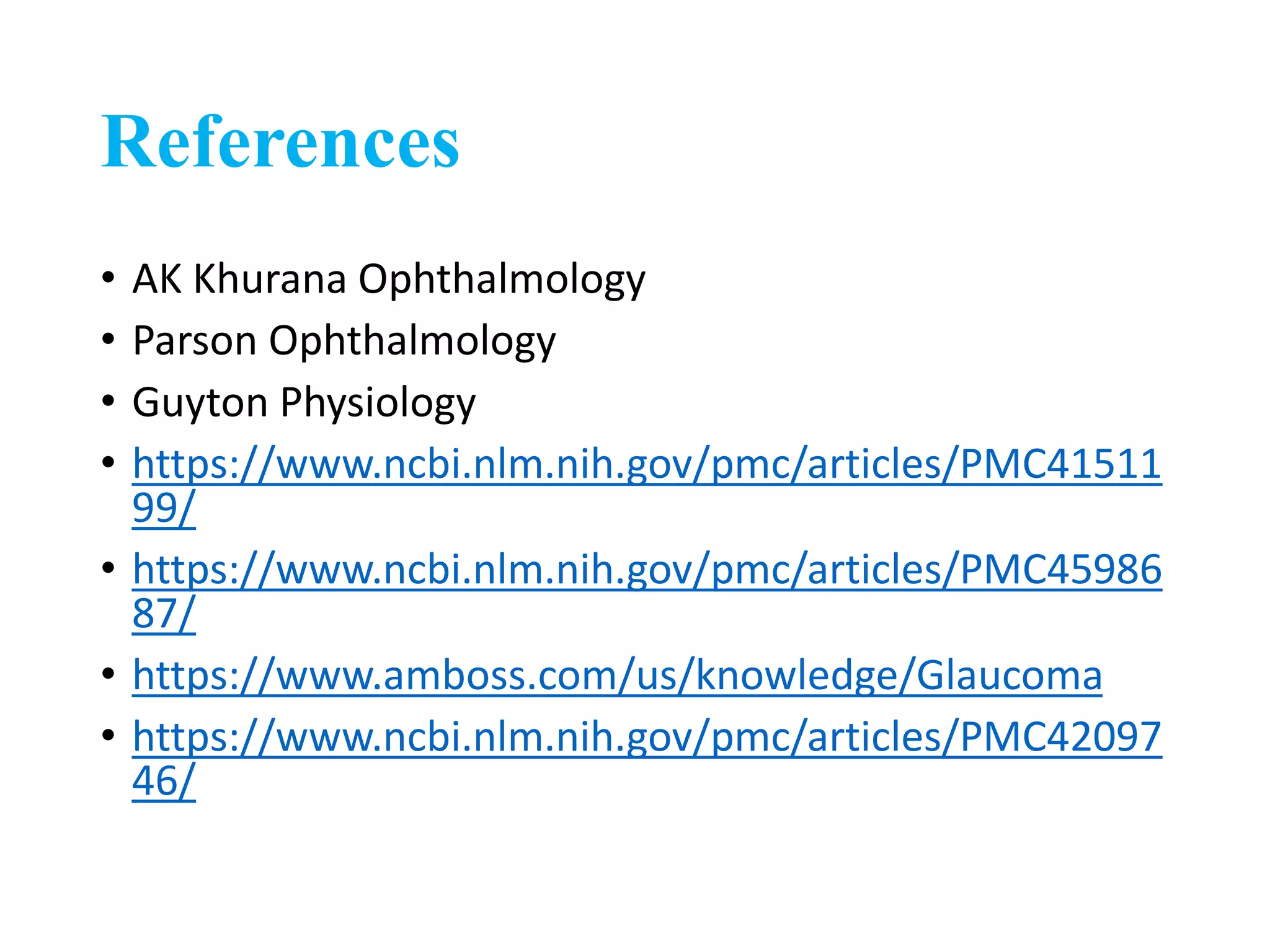 Glaucoma-Relevant Anatomy & Physiology | PPTX