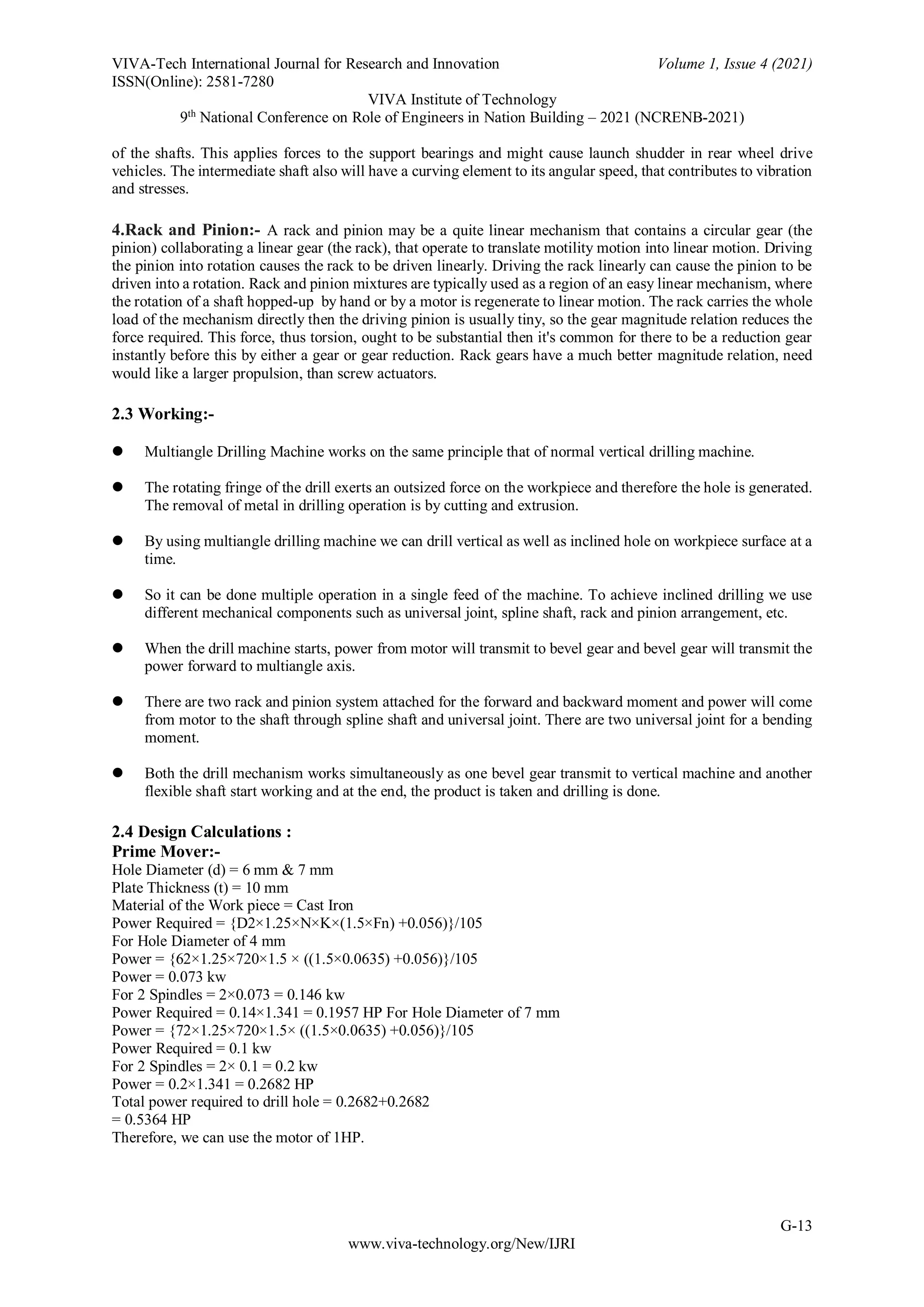 DESIGN AND FABRICATION OF MULTIANGLE DRILLING MACHINE | PDF