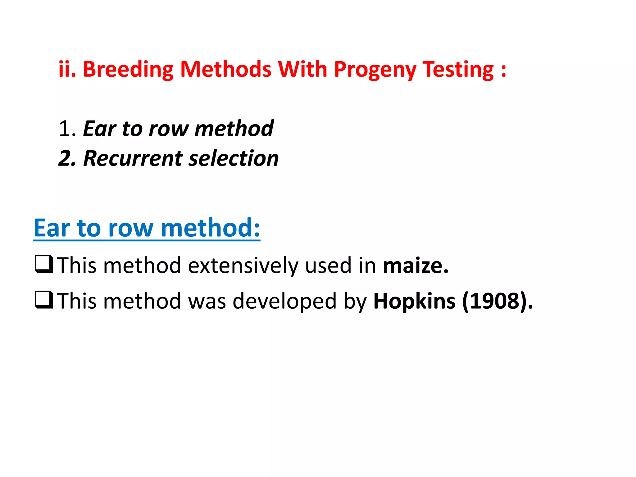 15. mass selection in cross pollinated crops | PPTX