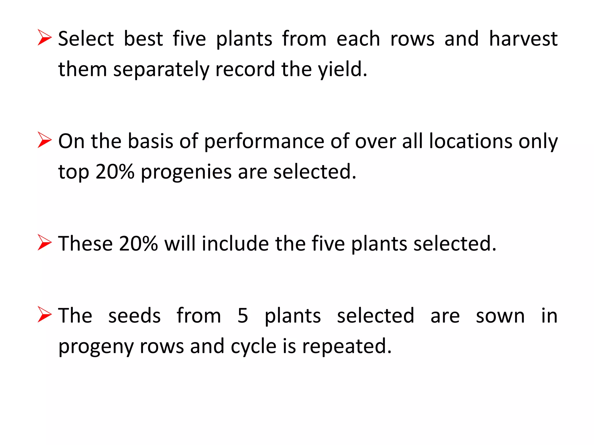 15. mass selection in cross pollinated crops | PPTX