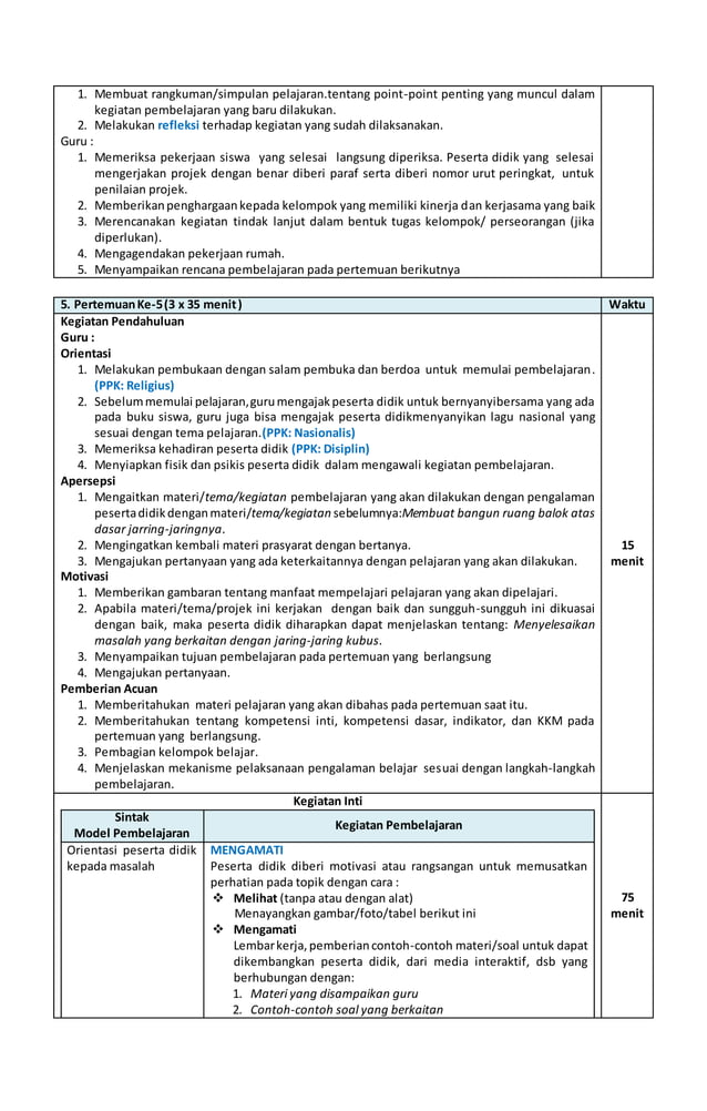 15. rpp 6 jaring bangun ruang | PDF