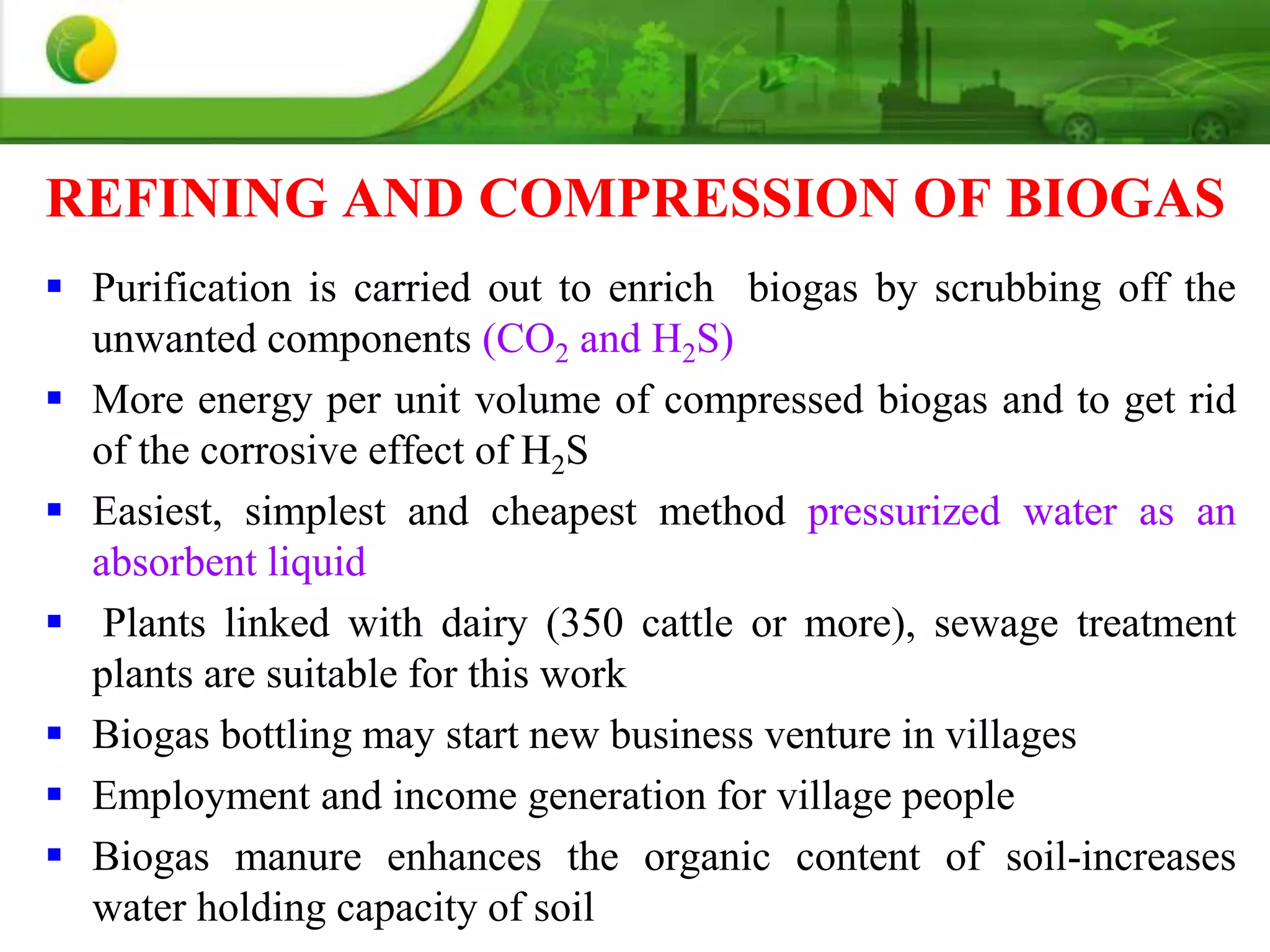 15.BIOGAS PURIFICATION AND UTILIZATION.ppt