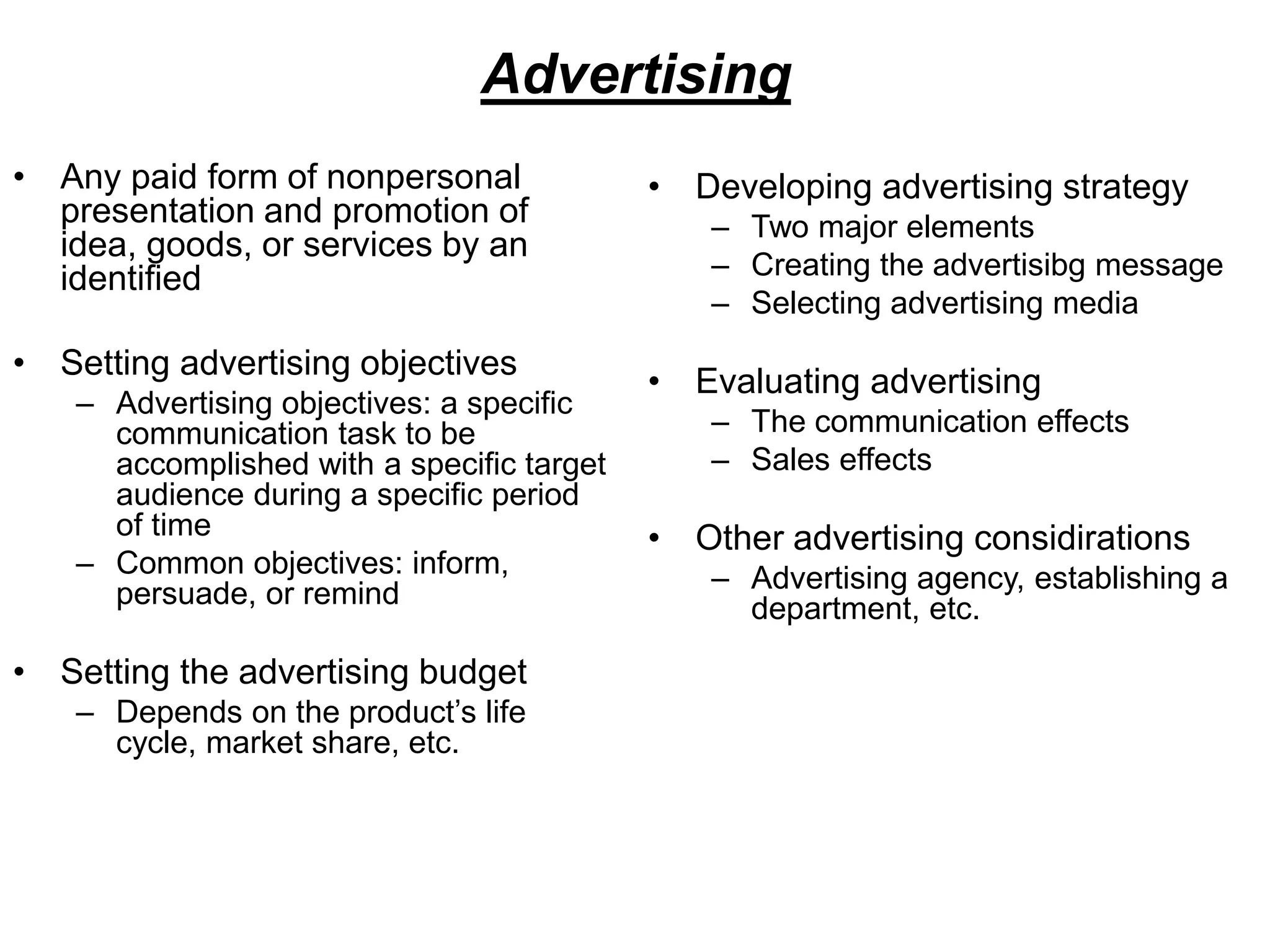 advertising,sales promotion, and public relations. | PPT