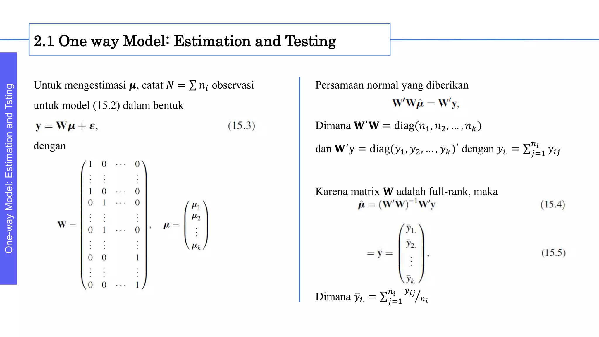 15.2.1 One way Model Estimation Testing.pptx