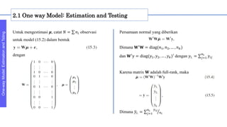 15.2.1 One way Model Estimation Testing.pptx
