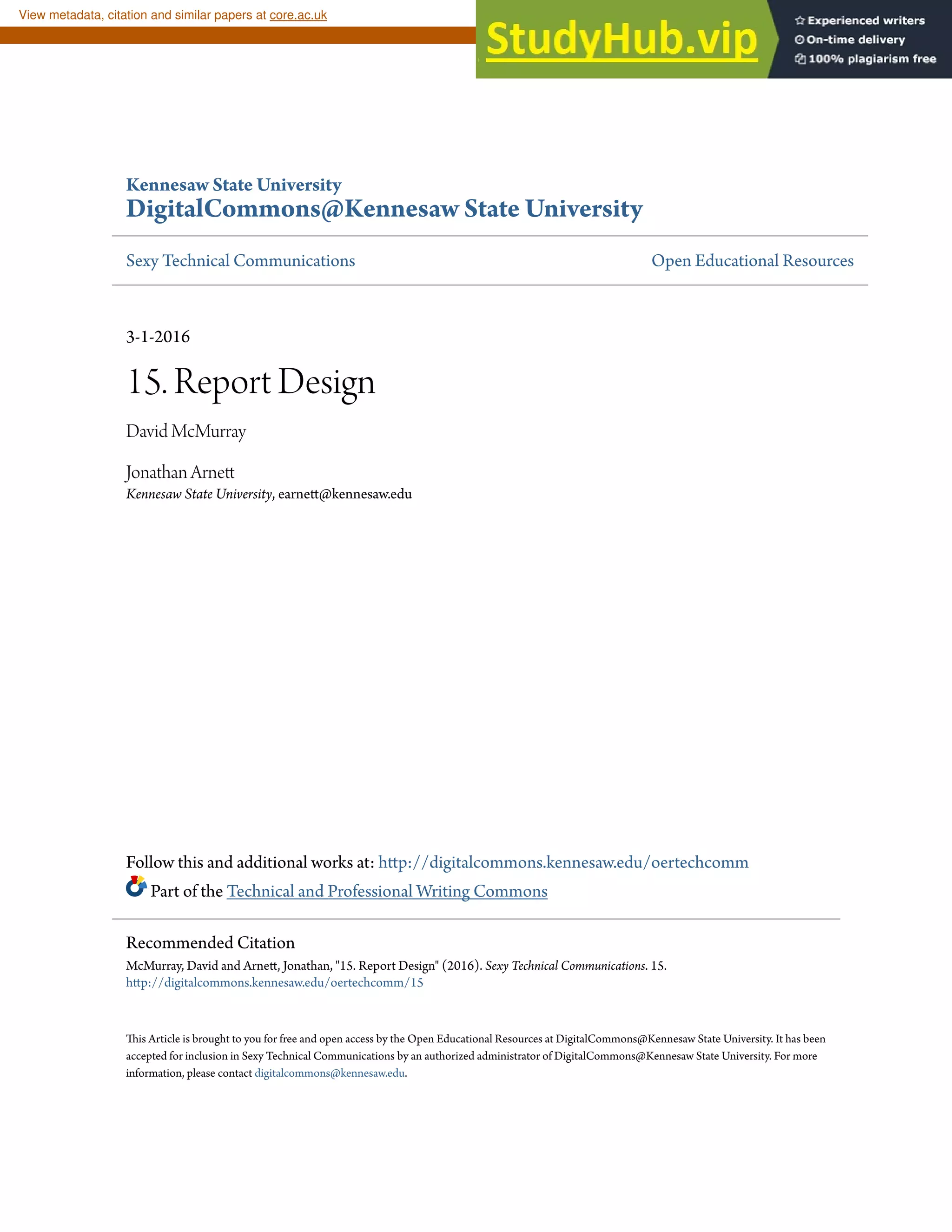 15. Report Design | PDF