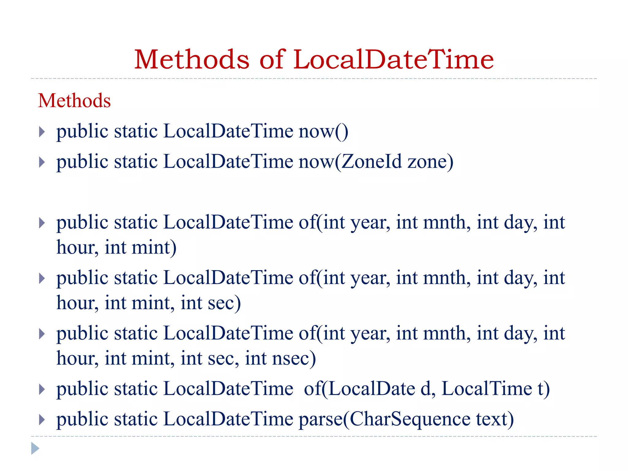 15. DateTime API.ppt | Programming Languages | Computing