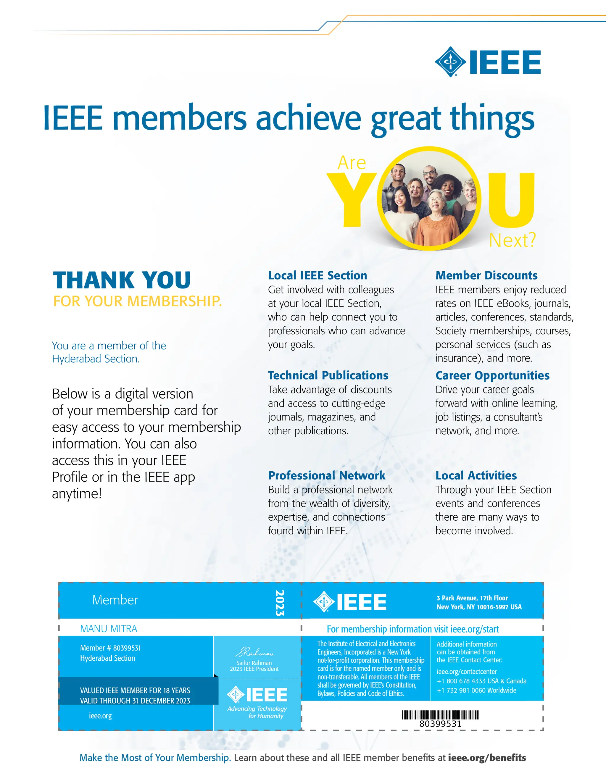 15. IEEE Membership Card (2023) | PDF