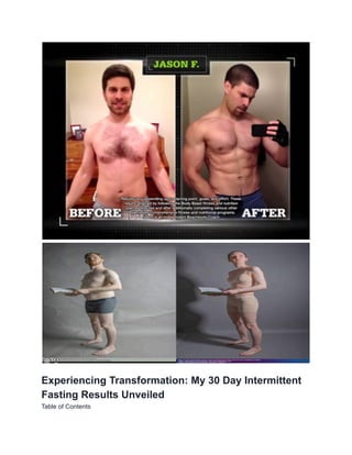 Experiencing Transformation: My 30 Day Intermittent Fasting Results ...