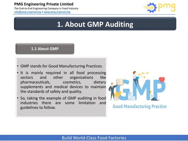 GMP Auditing.pptx....................... | PPTX | Manufacturing Industry | Industries
