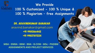 NMIMS MBA Solved assignments - NMIMS project assistance.pdf