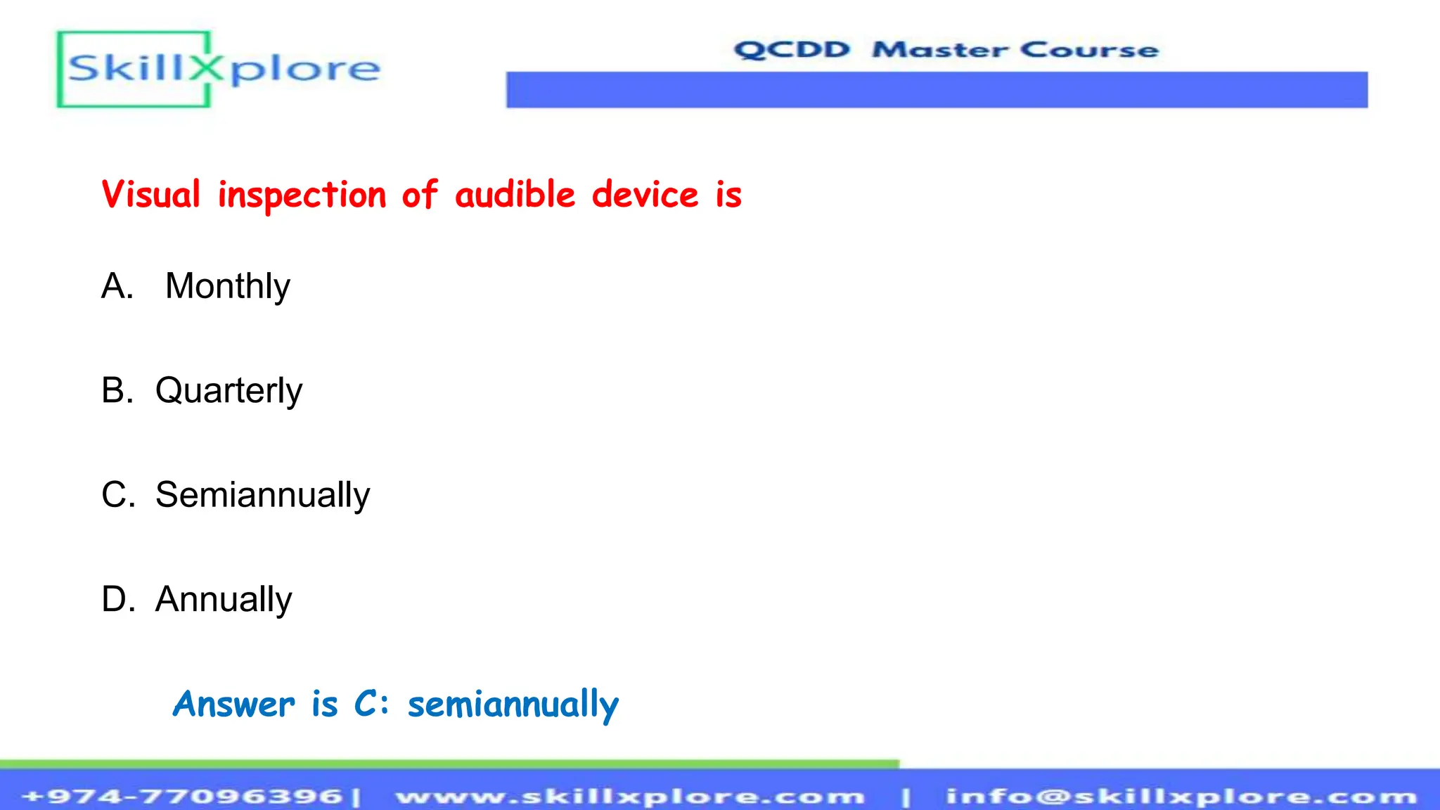 sample question for QCDD exam fire alarm | PPTX