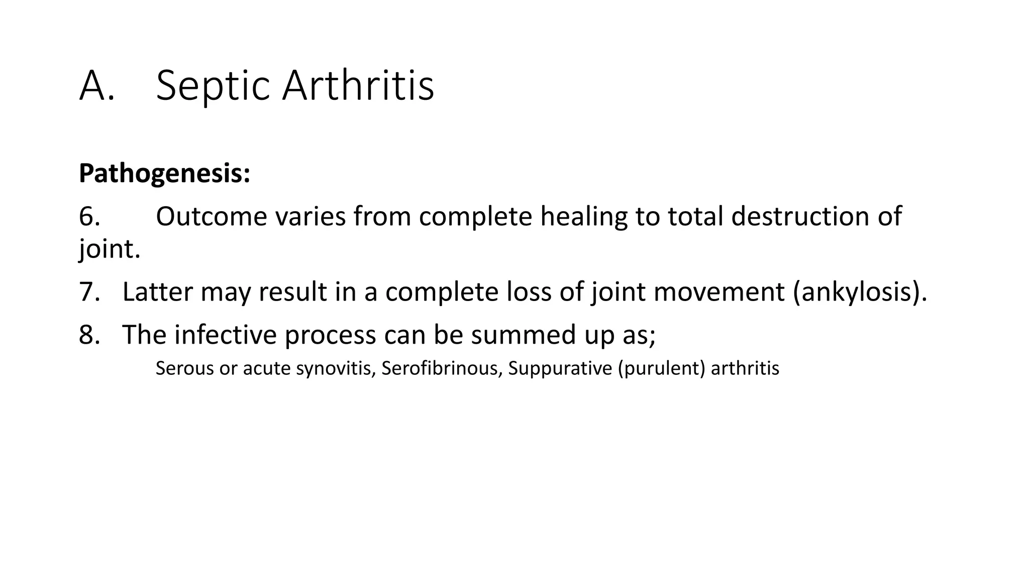 15.Bone and Joint Infections. Types, clinical presentation and ...