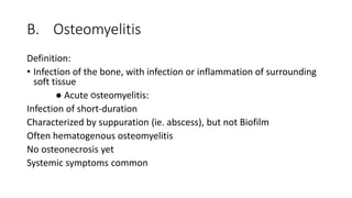 15.Bone and Joint Infections. Types, clinical presentation and ...