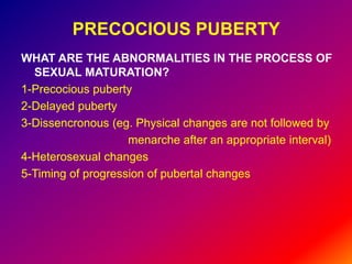 15. PRECOCIOUS PUBERTY in the adolescent | PPT