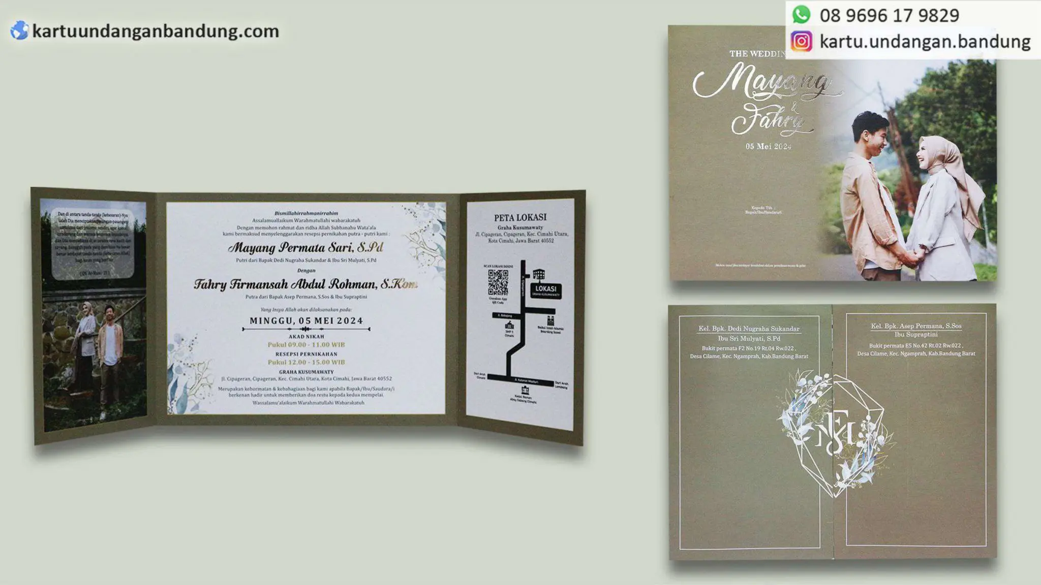 Kartu Undangan Model Softcover Sage With Photos | PDF