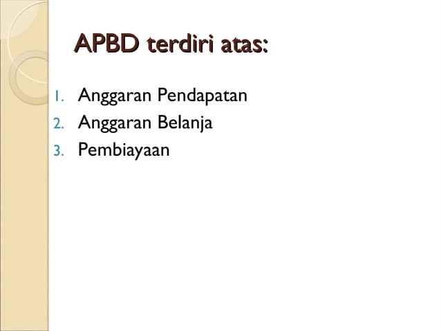 APBD ( anggaran pendapatan dan belanja daerah) | PPT