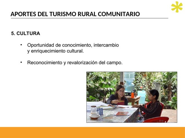 Aportes y reto del turismo rural comunitario | PPT