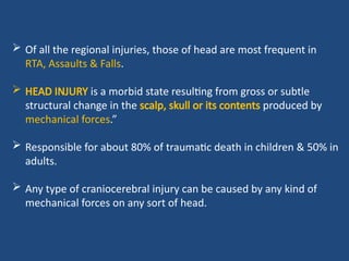 Comprehensive Overview of Craniocerebral Injuries: Types, Mechanisms ...