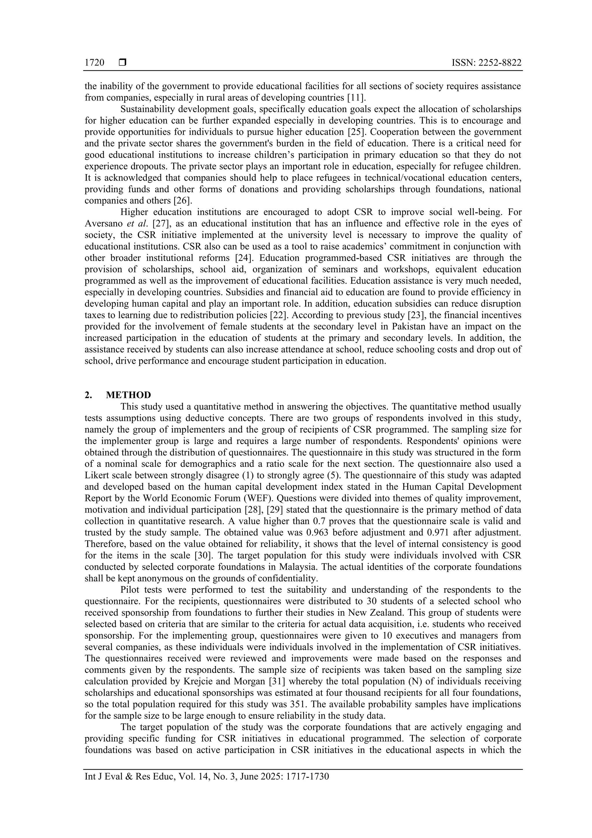 Bridging education and CSR: the role of corporate foundations in Malaysia’s human capital ...