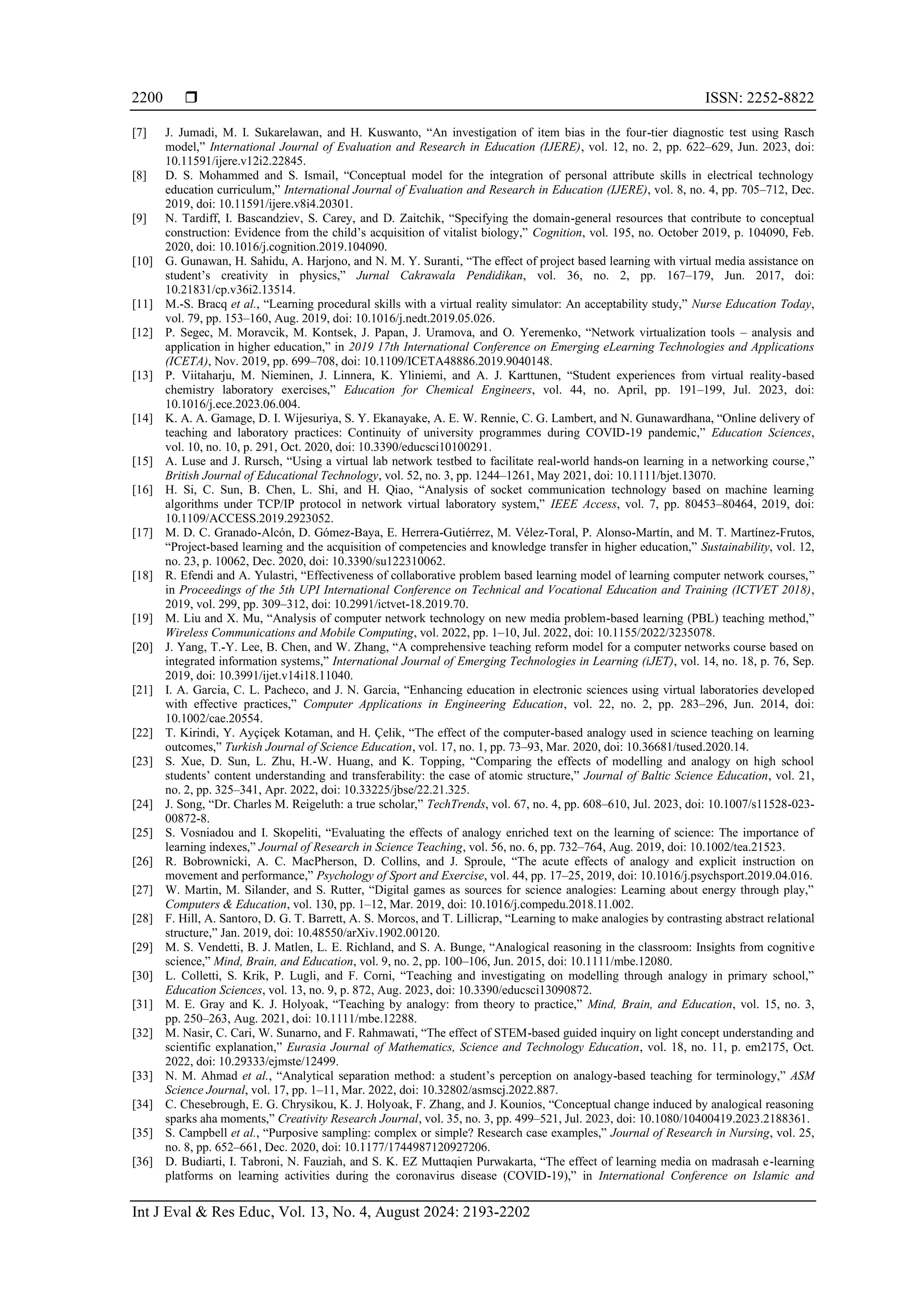 Computer networking concepts enhancement through analogies: a study of information technology ...