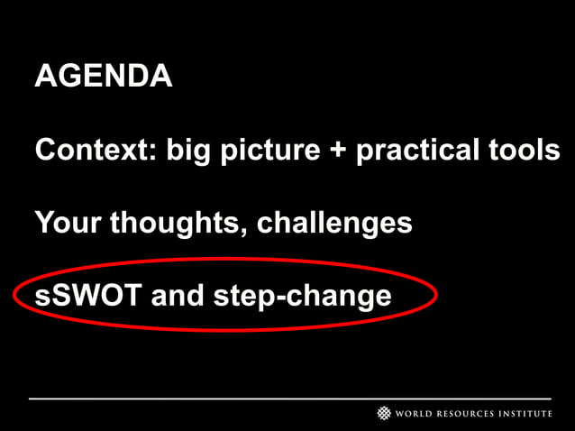 Business Tools for Transformation: A Sustainability SWOT and Creating a ...