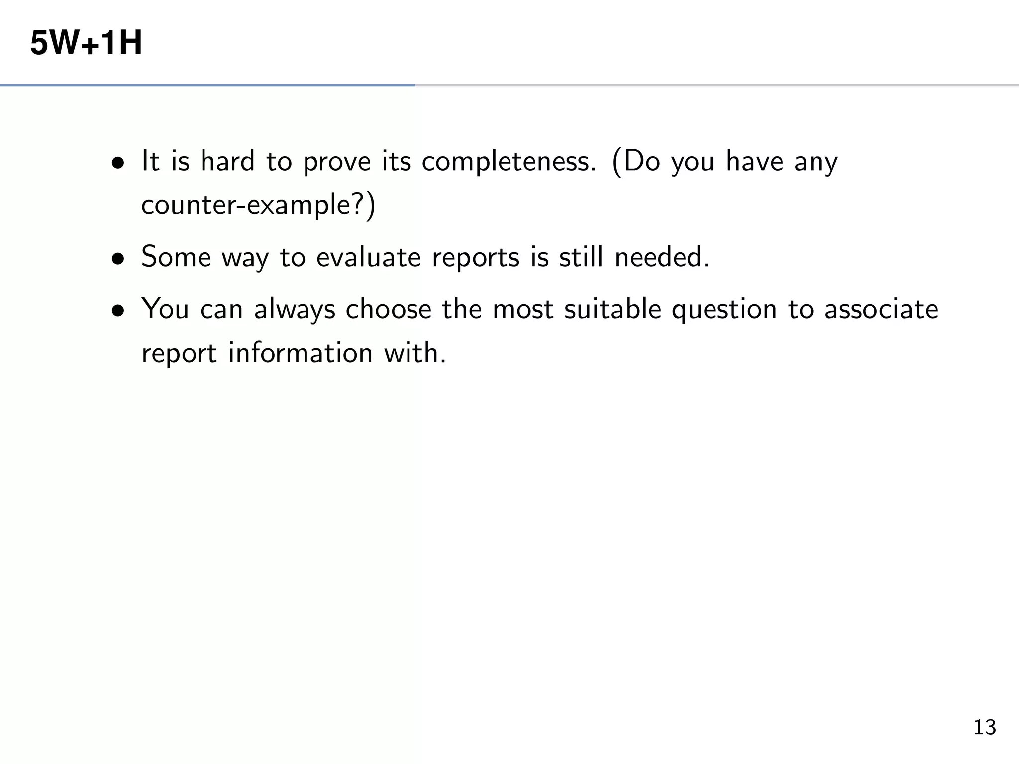 TMPA-2017: 5W+1H Static Analysis Report Quality Measure | PPT