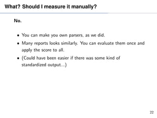 TMPA-2017: 5W+1H Static Analysis Report Quality Measure | PPT