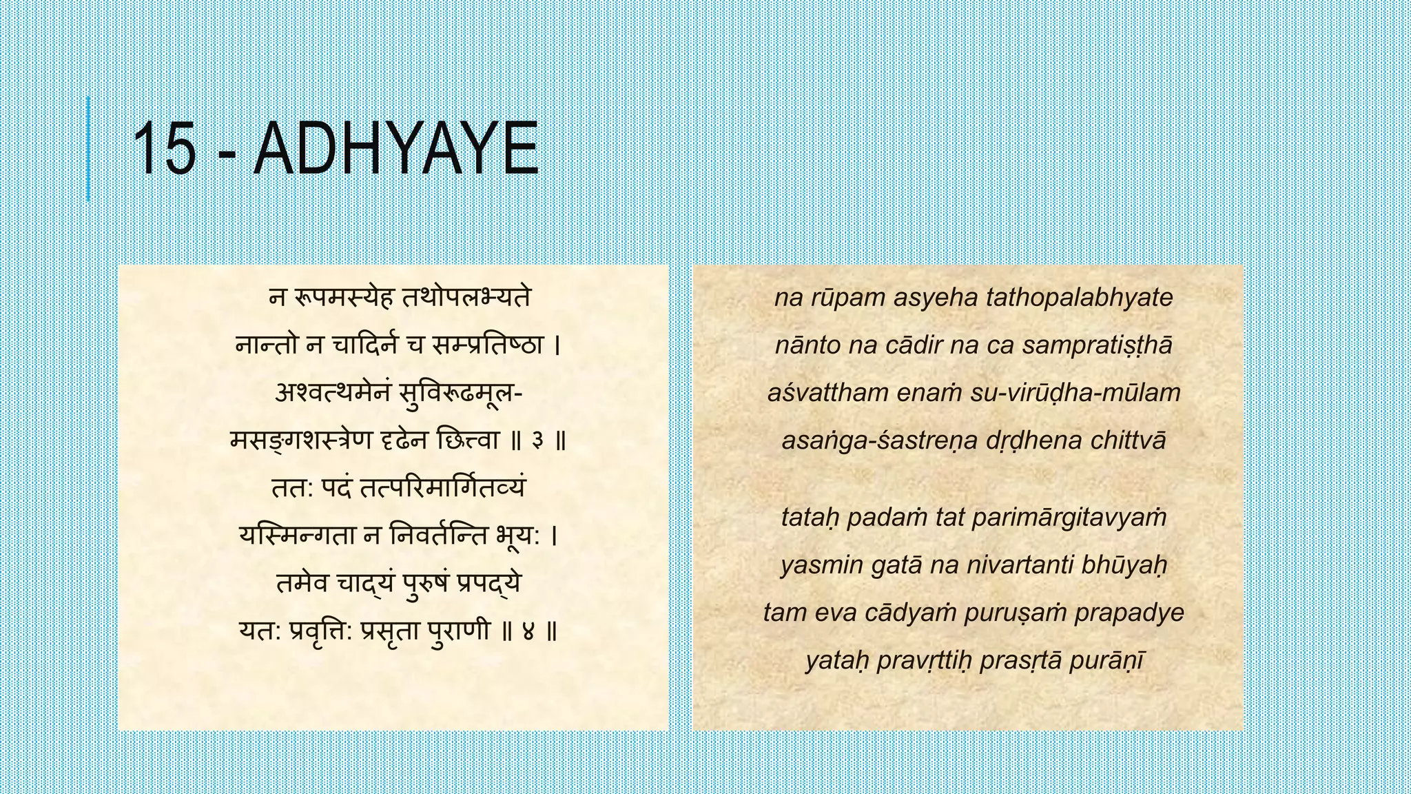 Chapter 15 [Bhagvad Geeta] | PPT
