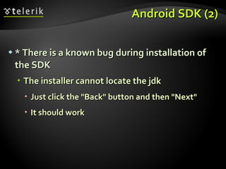Android SDK and PhoneGap | PPT | Operating Systems | Computer Software and Applications