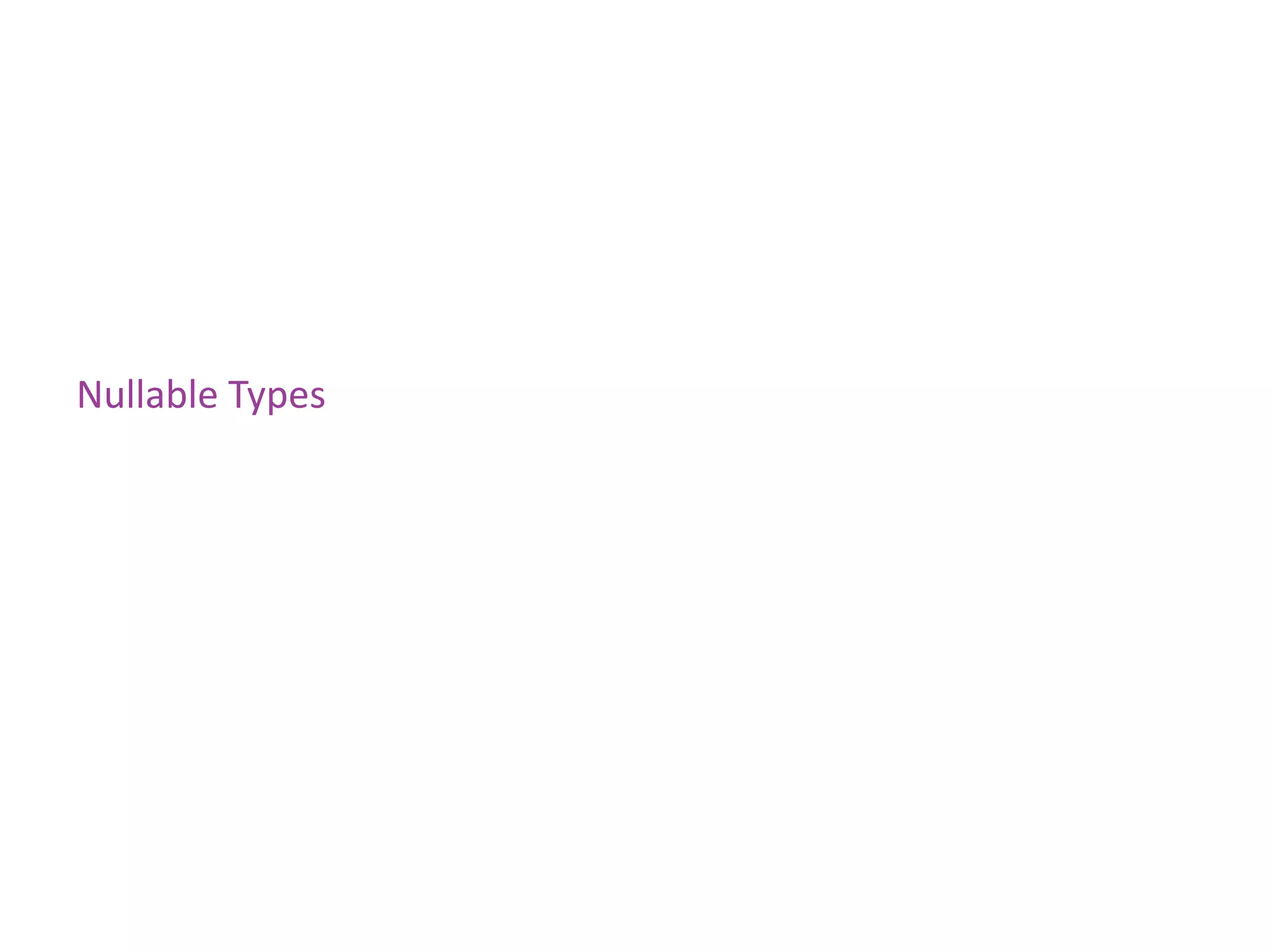 15 anonymous methods, partial types and nullable types | PDF