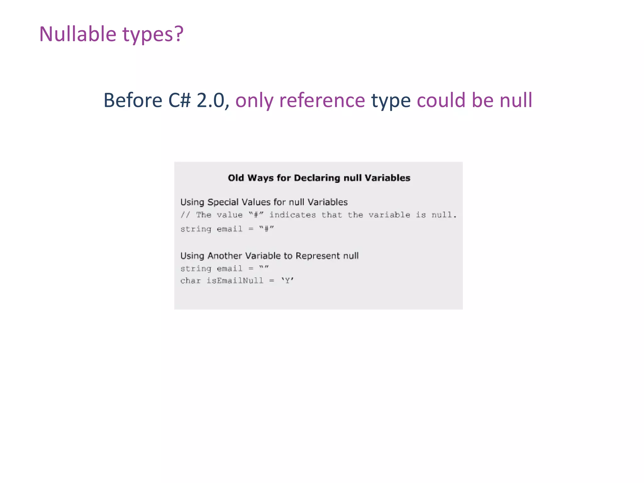 15 anonymous methods, partial types and nullable types | PDF