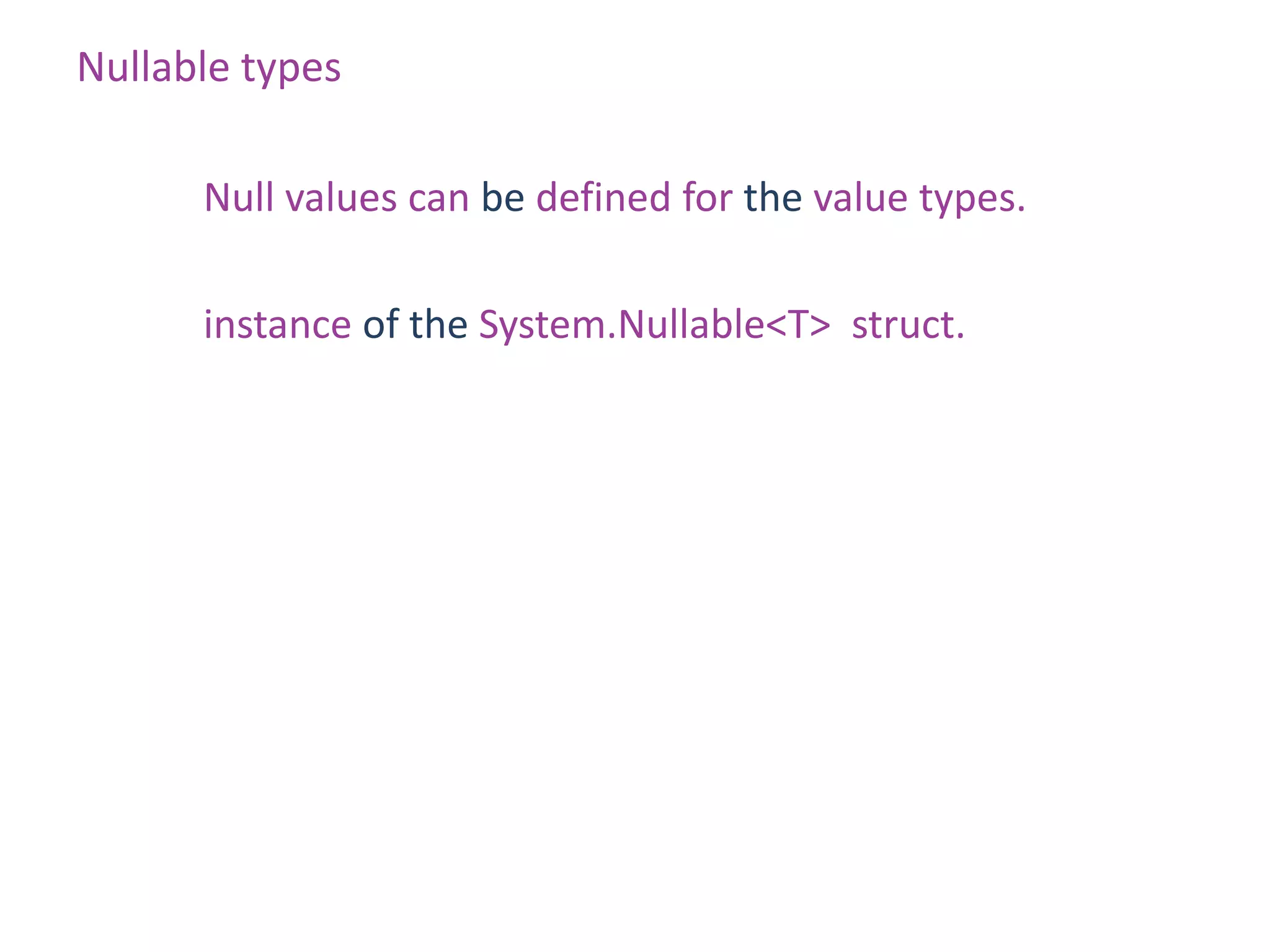15 anonymous methods, partial types and nullable types | PDF