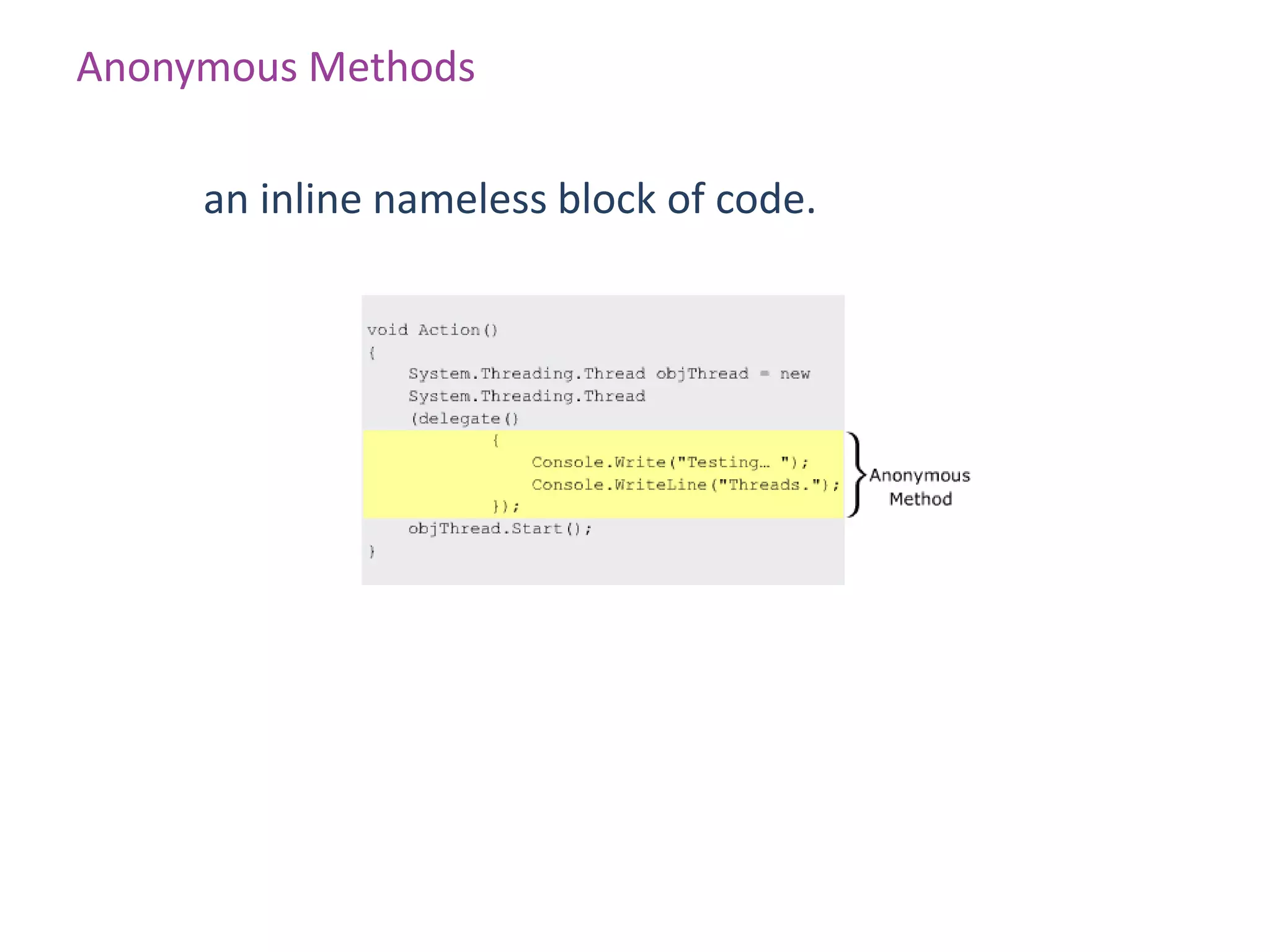 15 anonymous methods, partial types and nullable types | PDF