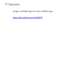 15 anonymous methods, partial types and nullable types | PDF