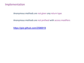 15 anonymous methods, partial types and nullable types | PDF