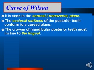15 arrangements of teeth + curves of occ.audio | PPT